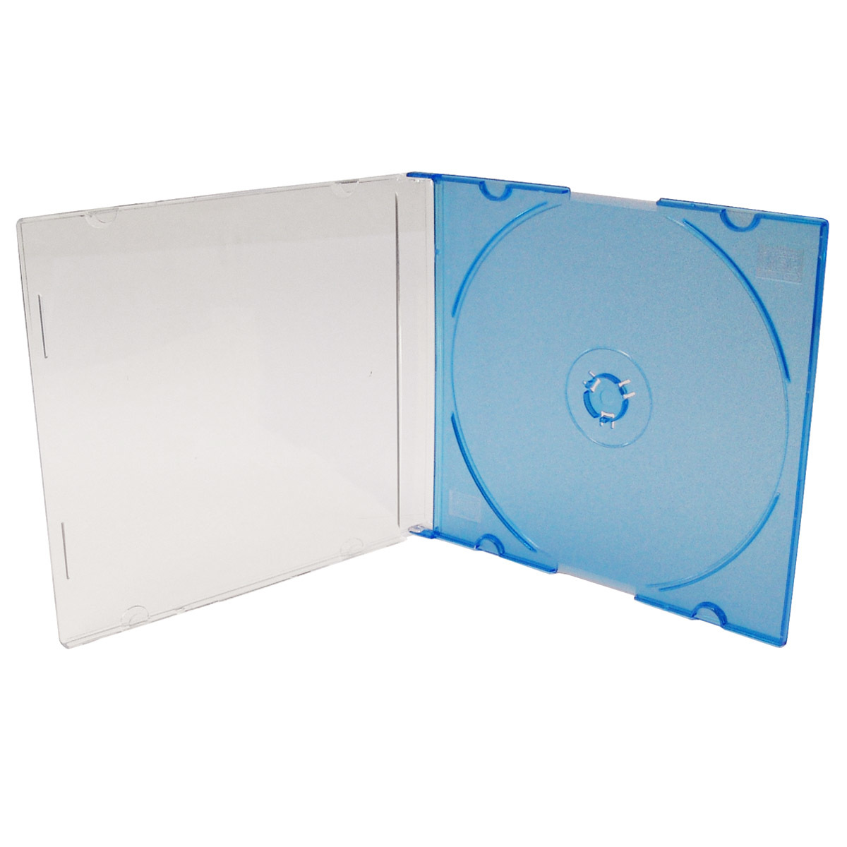 Slimline CD jewel case with frosted blue tray - Retro Style Media
