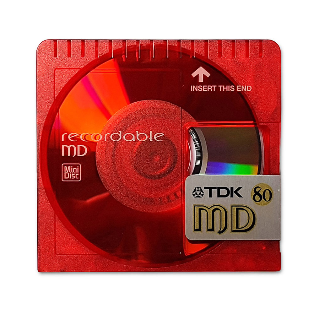 TDK MiniDisc red 80 minutes - Retro Style Media