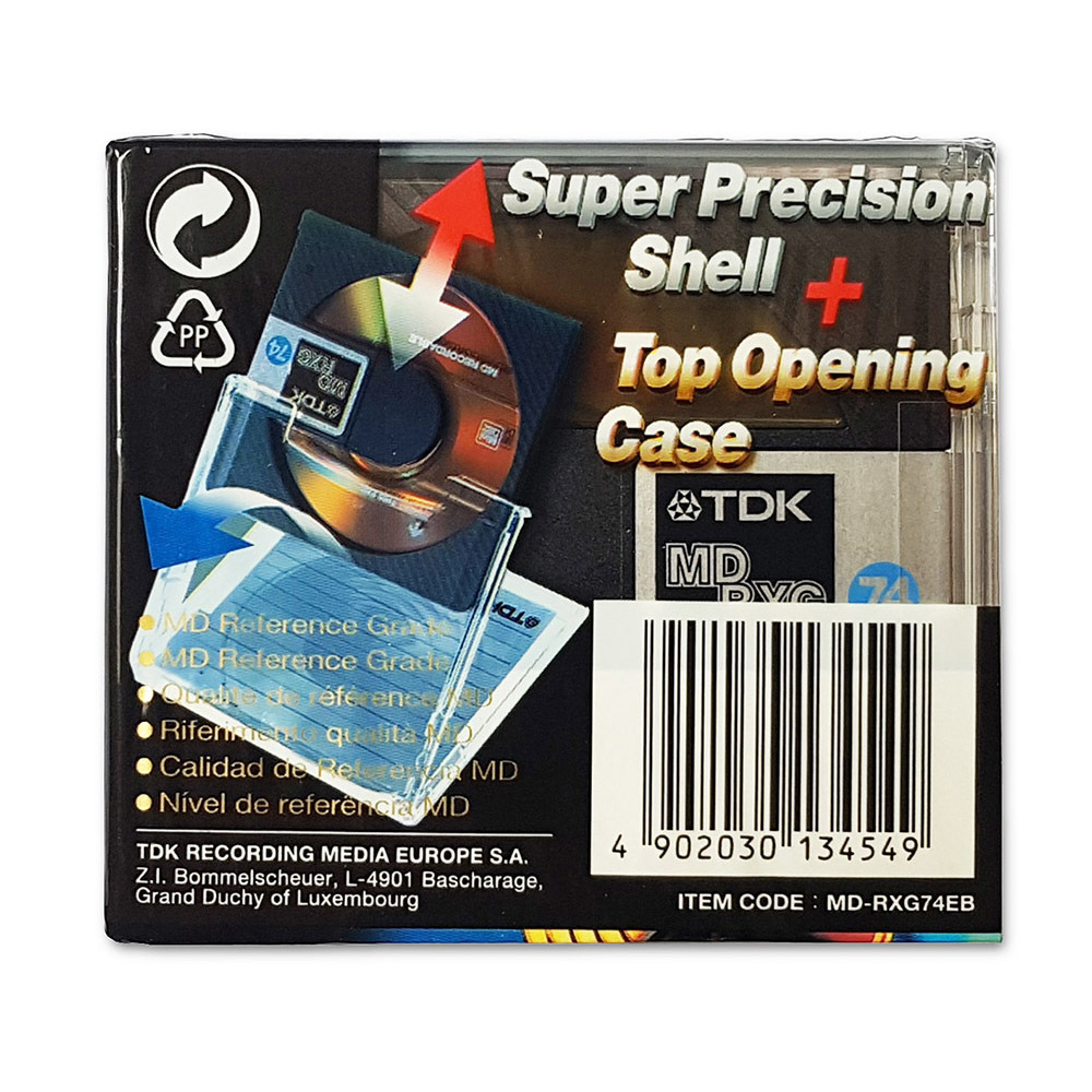 TDK MiniDisc MD-RXG 74 minutes - Retro Style Media