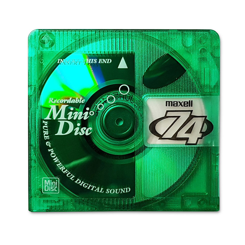 Maxell Minidisc Green 74 Minutes Retro Style Media