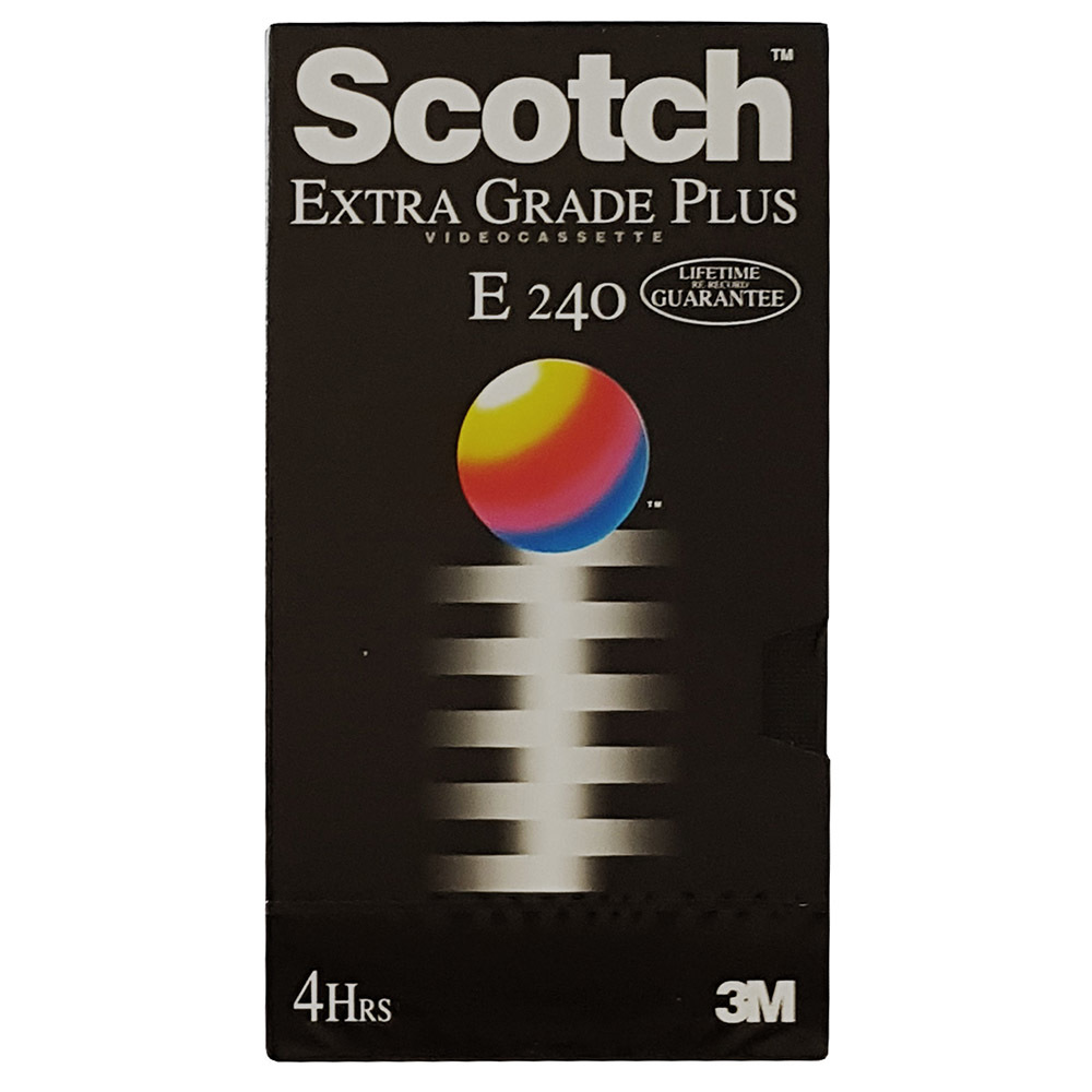 Scotch Extra Grade Plus E240 VHS cassette tape - Retro Style Media
