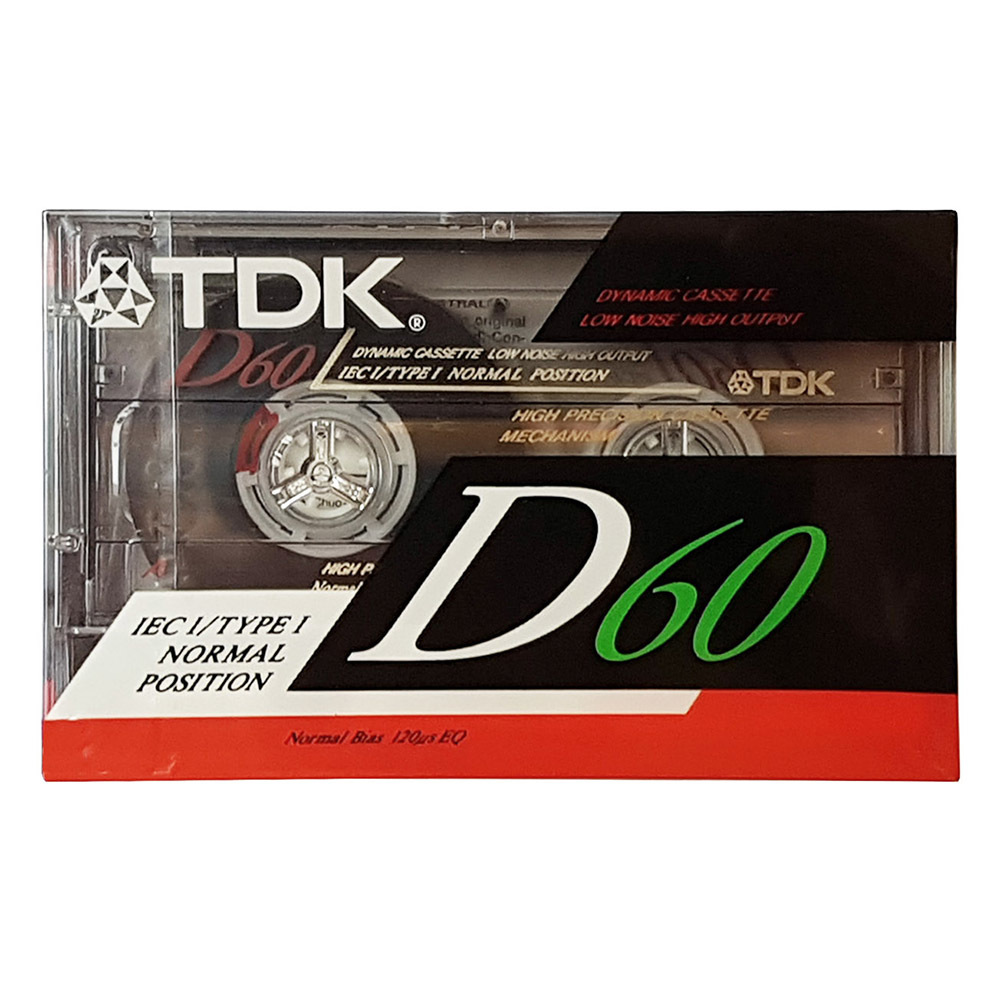 TDK D60 (1990-95) ferric blank audio cassette tapes - Retro Style Media