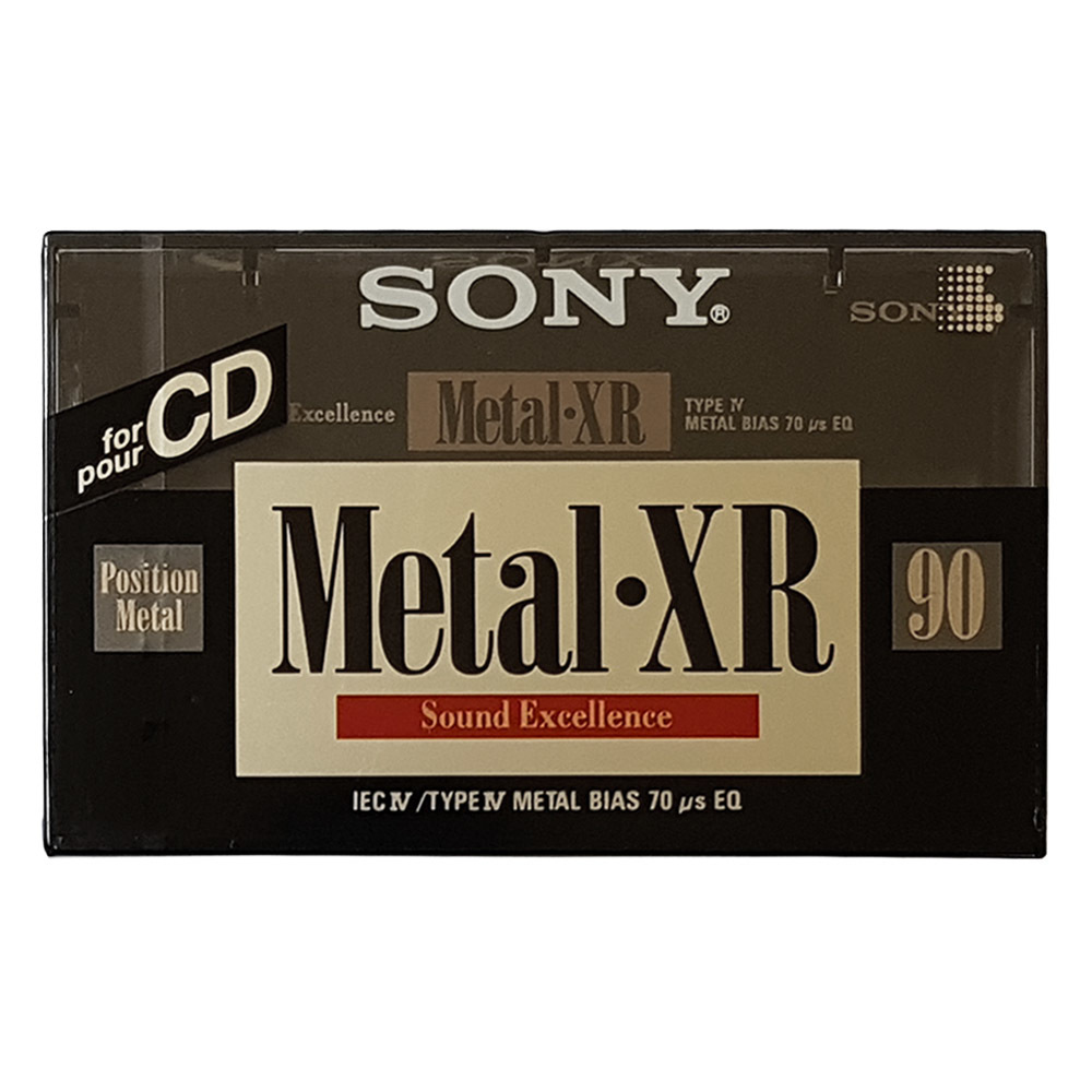 Sony Metal XR 90 minute blank audio cassette tapes - Retro Style Media