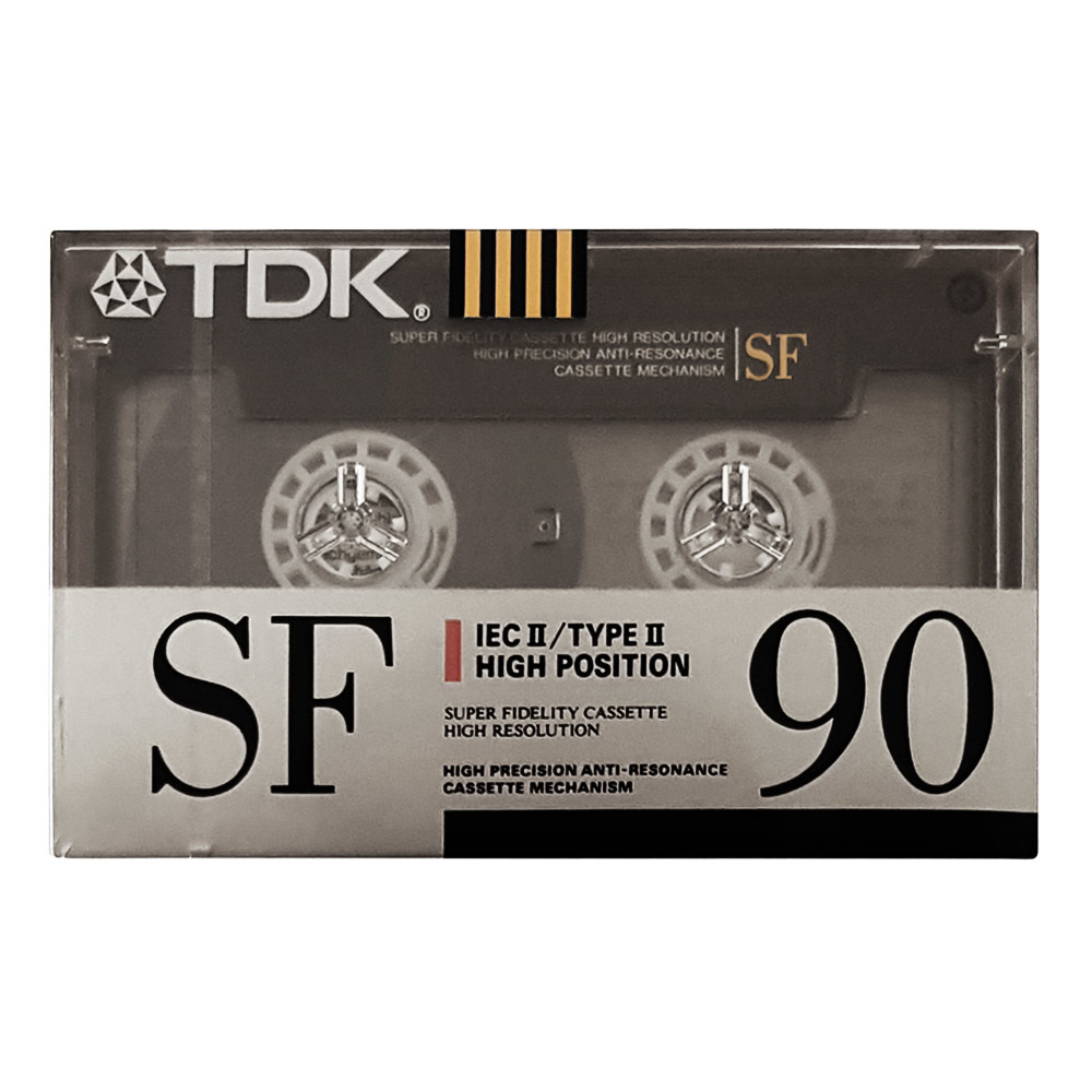 TDK SF90 (1990) chrome blank audio cassette tapes - Retro Style Media