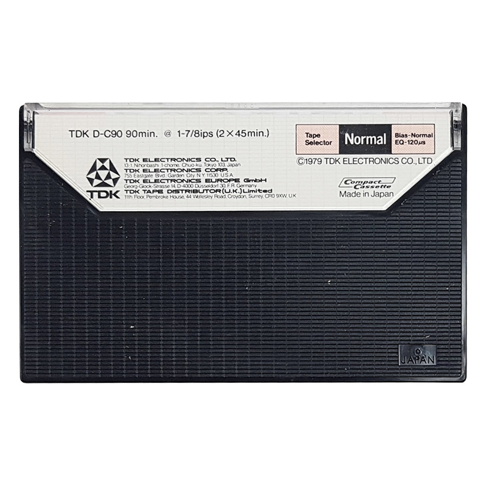 TDK D-C90 (1979) ferric blank audio cassette tapes - Retro Style Media