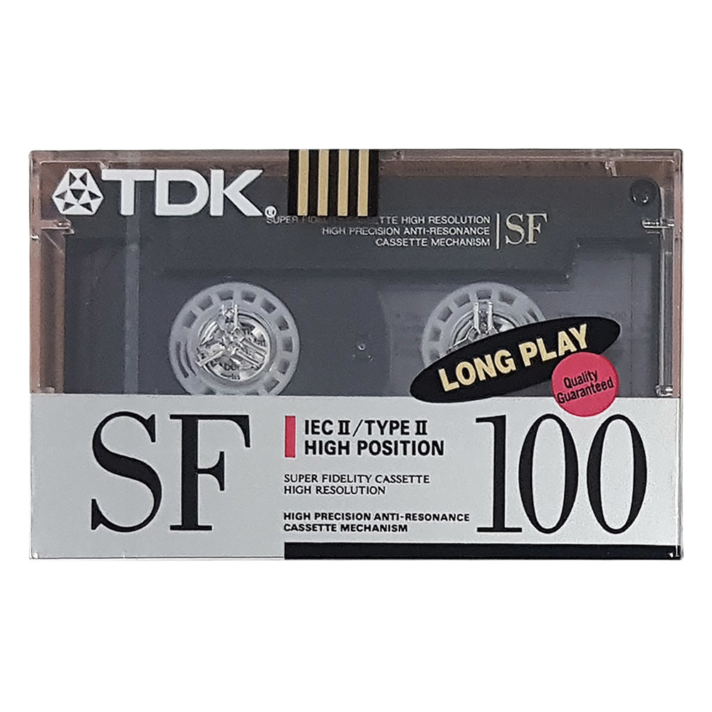 TDK SF100 (1990) chrome blank audio cassette tapes - Retro Style Media