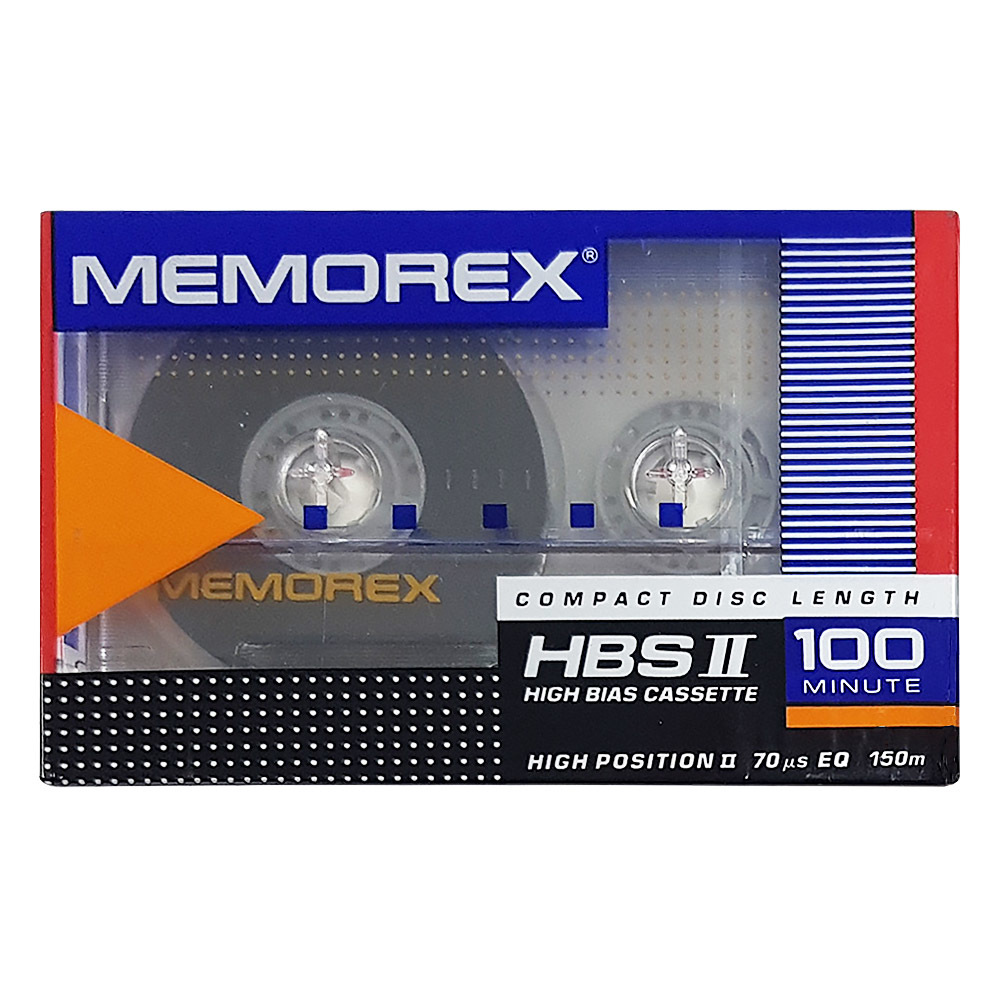 Memorex HBS IIS C100 chrome blank audio cassette tapes - Retro Style Media