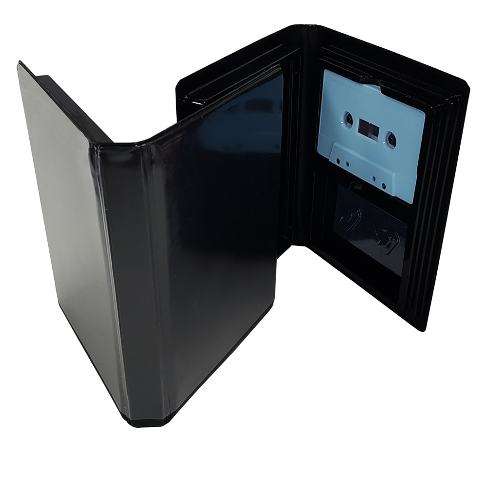 Black dual cassette 'rave' style case - Retro Style Media
