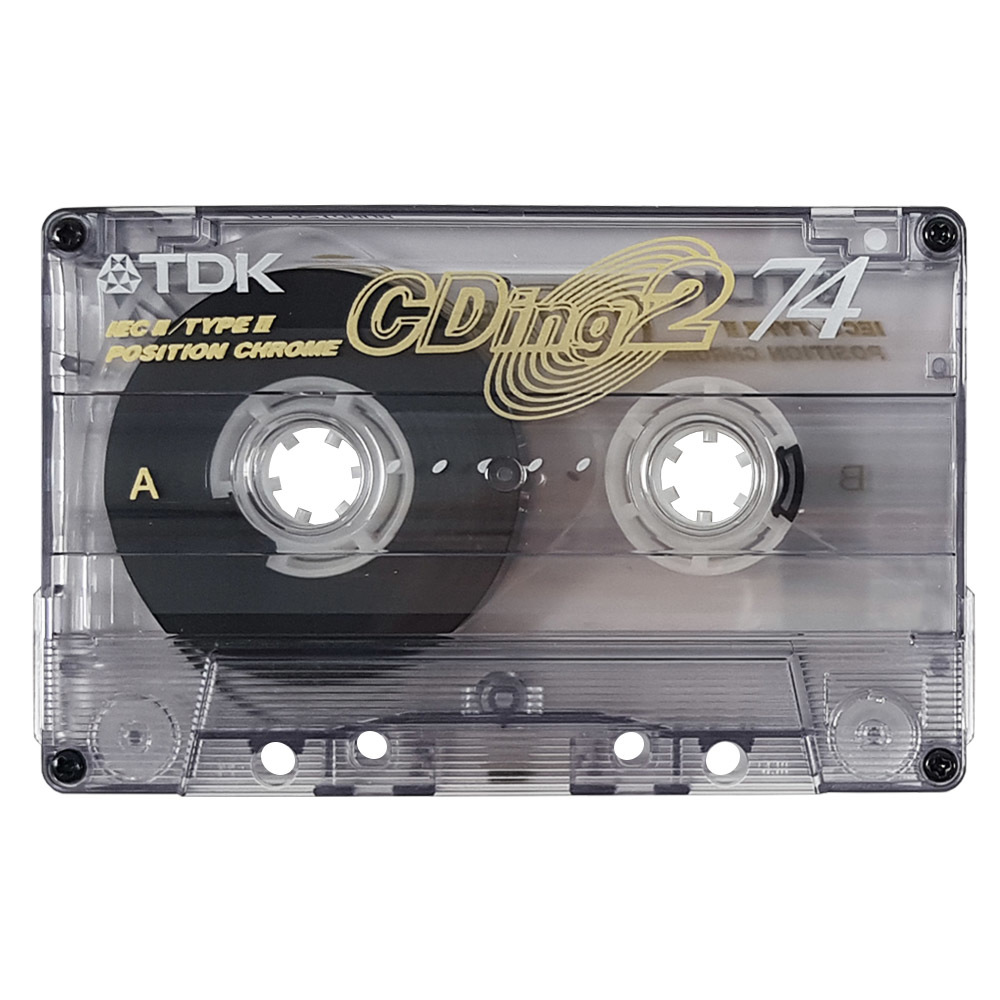 TDK CDing2 74 (2001) chrome blank audio cassette tapes - Retro Style Media